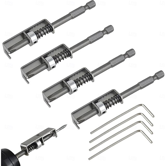 4Pcs Spring Loaded Screw Holder Bit, Anti Drop Screwdriver Bit ...