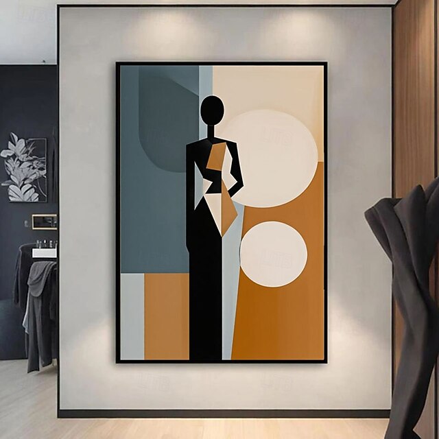 handmade Cubist Color Block Portrait Abstract Wall Art Handpainted ...