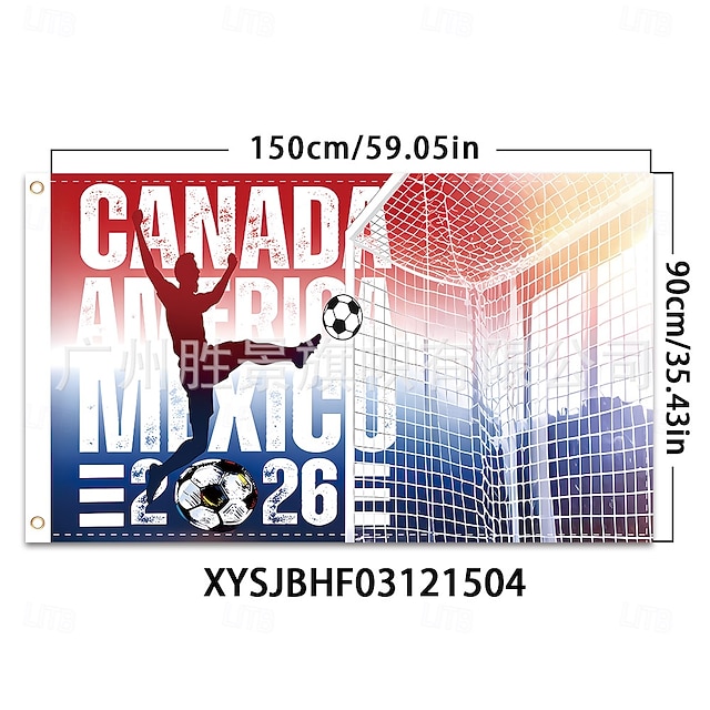 2026 Soccer Cup Polyester Flag, Fan Support Hand Waving Flag for ...