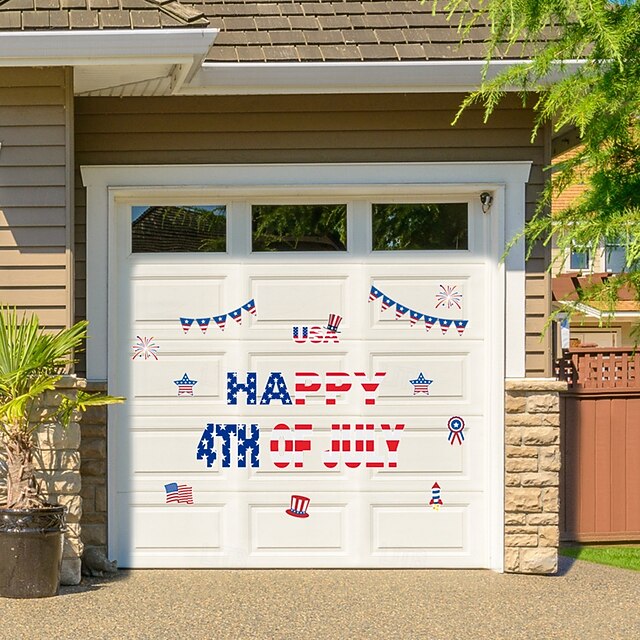 US Independence Day Magnetic Garage Door Sticker Refrigerator Sticker ...