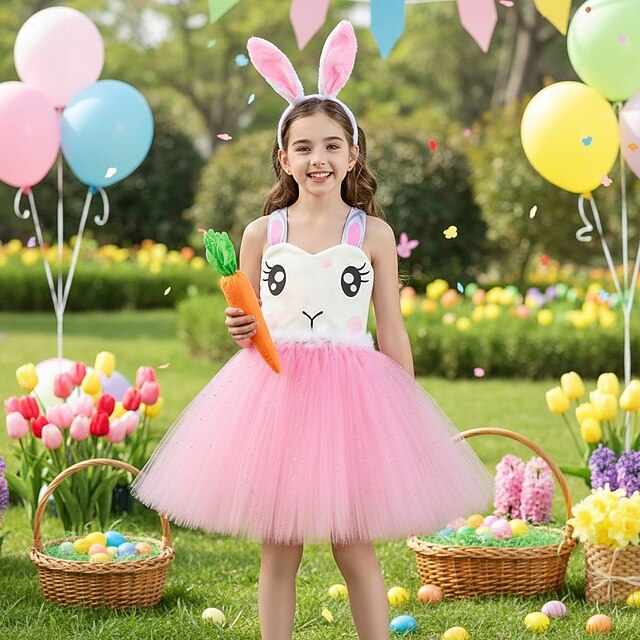 Book Week 2026 Animal Rabbit Easter Bunny Carnival Tutu Robe Dresses ...