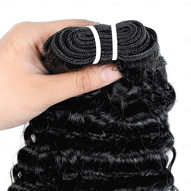 3 Bundle Hair Weaves Brazilian Hair Burmese Curly Human Hair Extensions ...