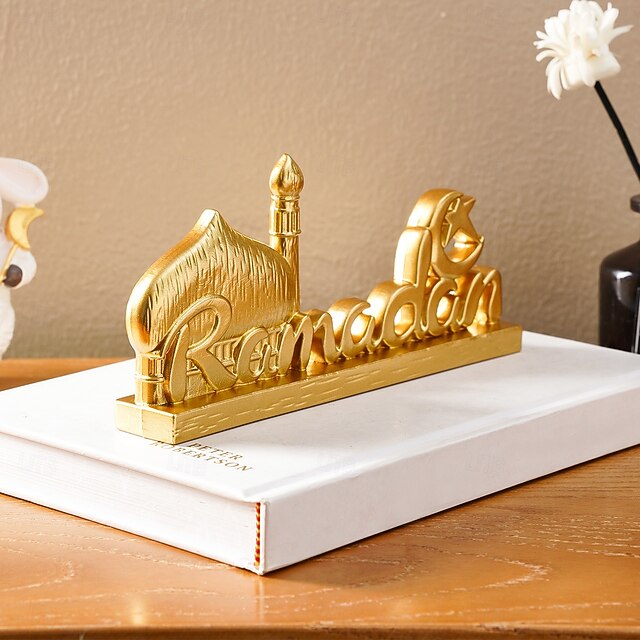 1PC, Ramadan Dome Decorative Piece with Alphabetic Design, Resin ...