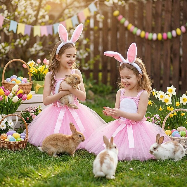 Tutu Robe Animal Rabbit Easter Bunny Dresses Funny Kid's Girls ...