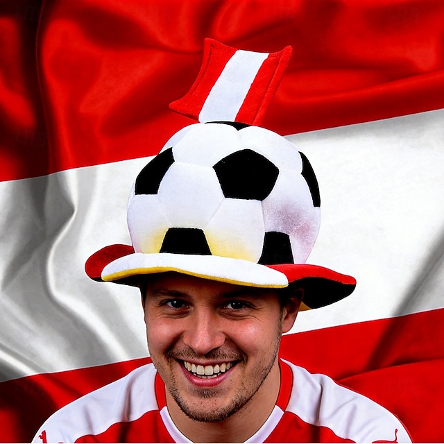World Soccer Match 2026 Hat Costume Austria Fan Cosplay Adults' Unisex ...