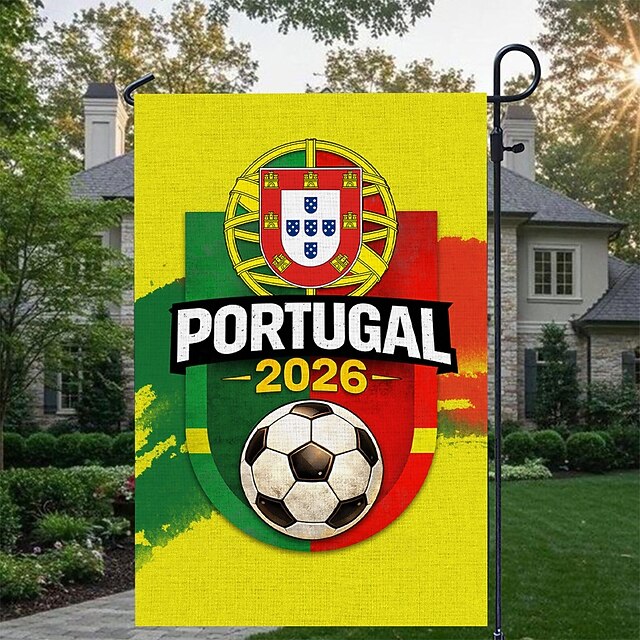 2026 Soccer Fan Garden Flag, Featuring Portuguese Coat of Arms and ...