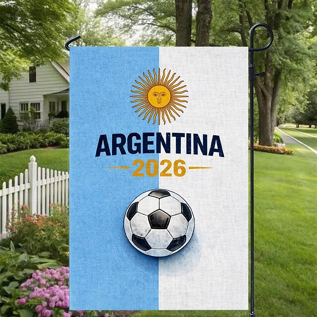 Argentina 2026 Soccer-Themed Garden Flag, Displaying the Argentine Sun ...