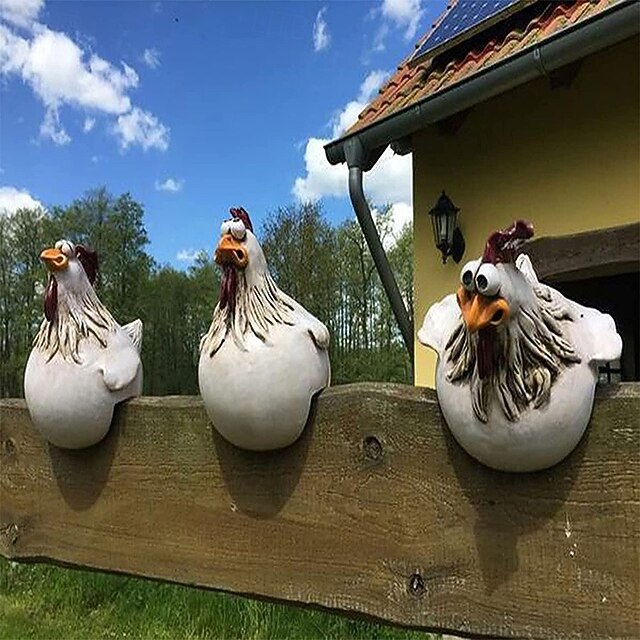 1ps Rural Chicken Decoration Decoration Ornament Design Fence Courtyard ...