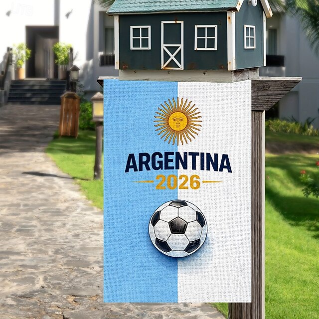 Argentina 2026 Soccer-Themed Garden Flag, Displaying the Argentine Sun ...