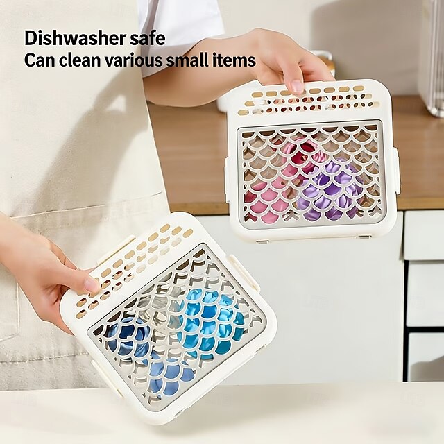 Dishwasher Utensil Basket, Expandable Mesh Organizer for Tiny Items ...