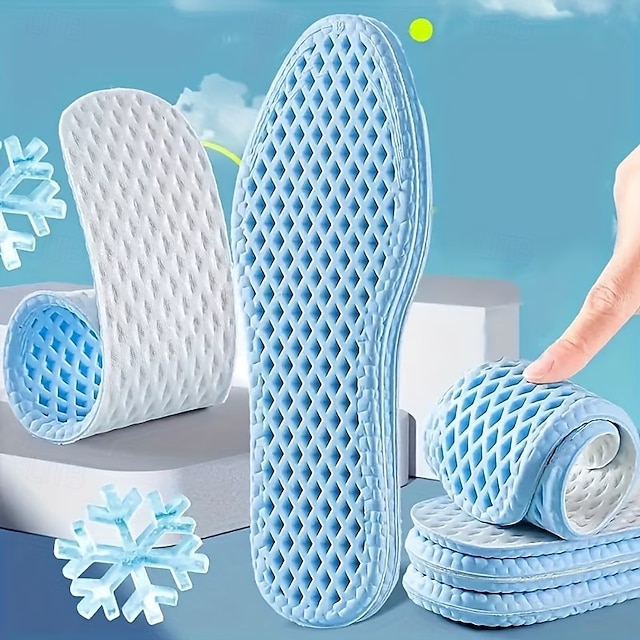 6 Pairs/12Pcs Summer Cooling Shoe Insoles, Barefoot Insoles, Sweat ...