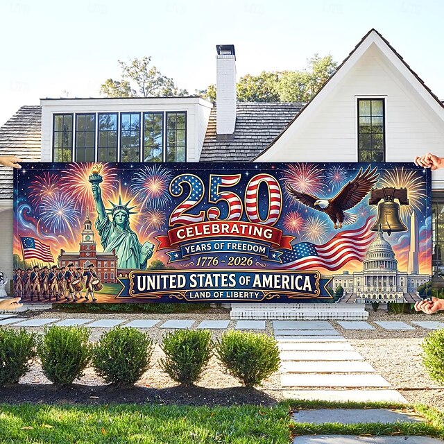 U.S. 250th Anniversary 250 Years of Freedom Banner Celebrating USA ...