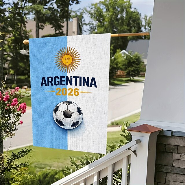 Argentina 2026 Soccer-Themed Garden Flag, Displaying the Argentine Sun ...