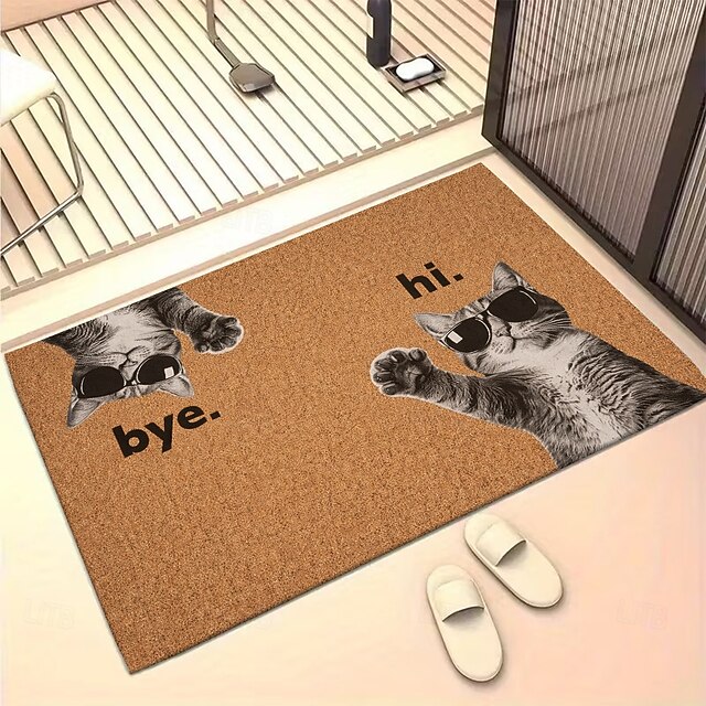 Cat Door Mats, Coffee Station Decor Door Mat for Home Outside Entryway ...