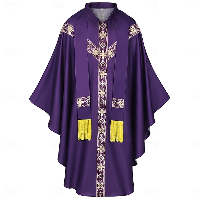 Medieval Renaissance Cloak Priest Fancy Dress Unisex Religious ...