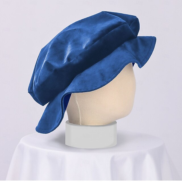 Retro Vintage Medieval Renaissance Hat Bard Solid Color Fancy Dress Men ...