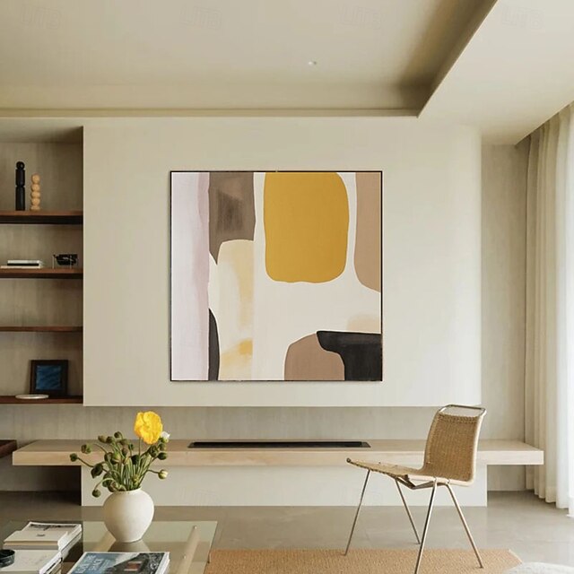 oil painting handmade Minimalist Abstract Wabi Sabi Art Painting Mid ...