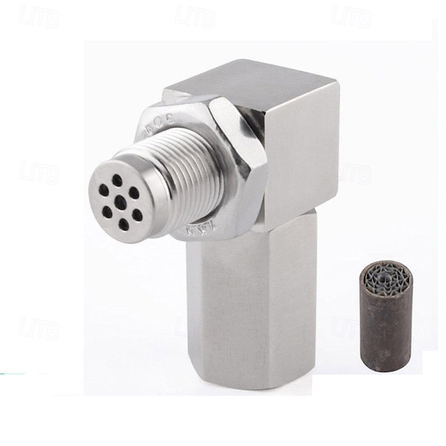 O2 Sensor Spacer Adapter with Mini Catalytic Converter M18 x 1.5, 45 ...