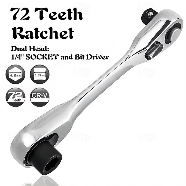 2 in 1 72-Tooth Mini Ratchet Wrench, 90 Degree Right Angle Small ...