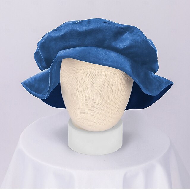 Retro Vintage Medieval Renaissance Hat Bard Solid Color Fancy Dress Men ...