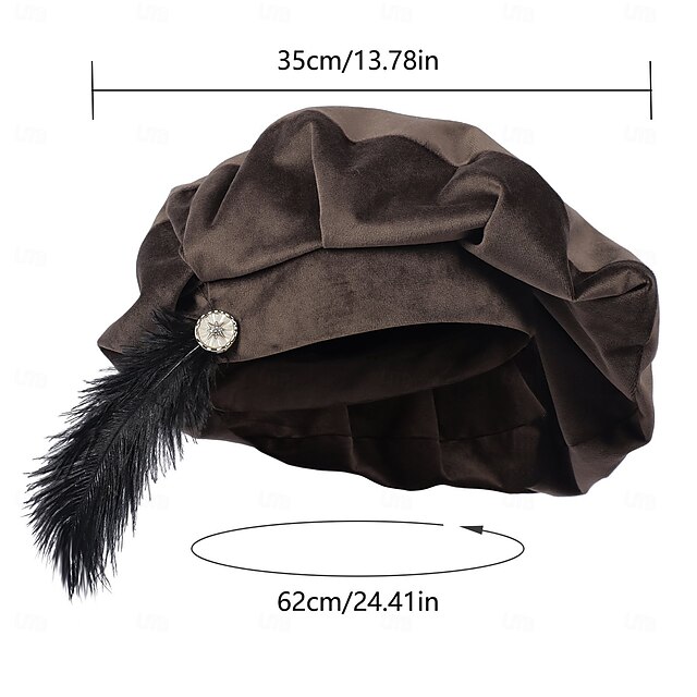 Medieval Renaissance Elizabethan Hat Prince Gentleman Ranger Feather ...
