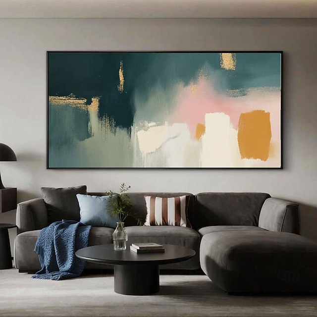 Handmade Original Abstract Acrylic Painting in Modern Bold Palette with ...