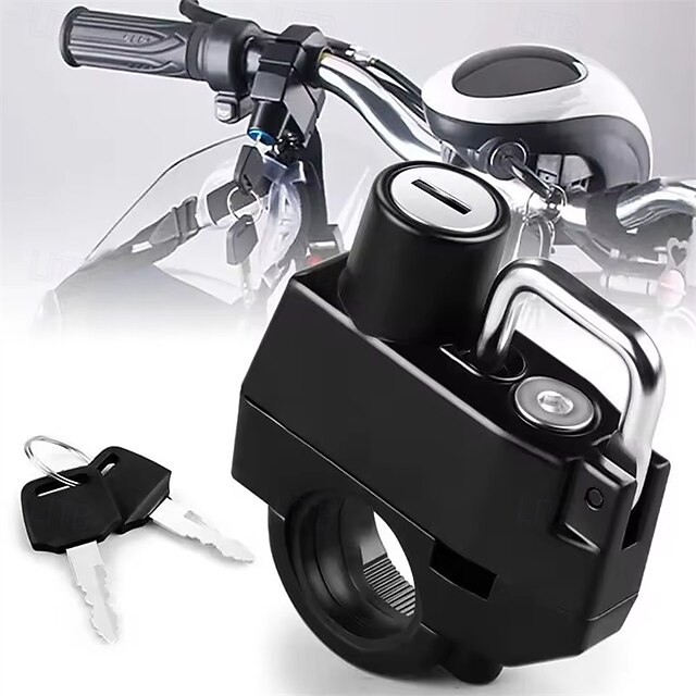 2 Pack Motorcycle Helmet Lock, Universal Anti-Theft Handlebar Mount ...