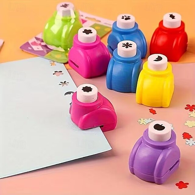 12PCS Mini Embossing and Paper Punch Tool Set, Multi-colored, Creative ...