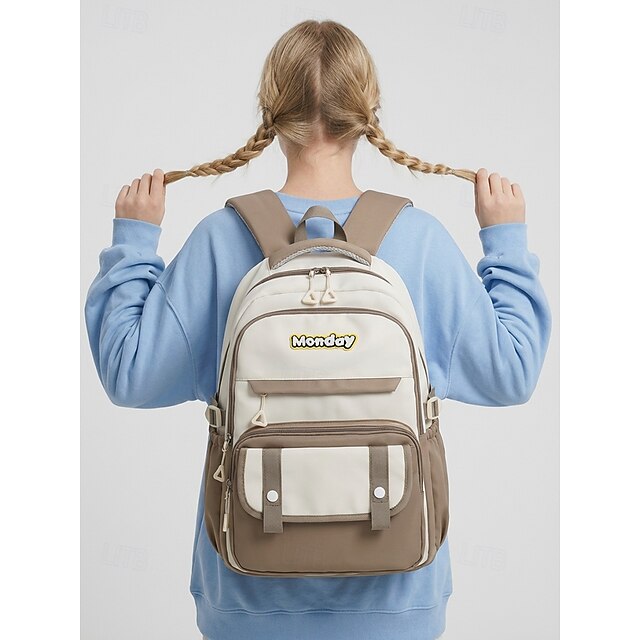 Women's Polyester Backpack with Multiple Pockets, Large Capacity ...