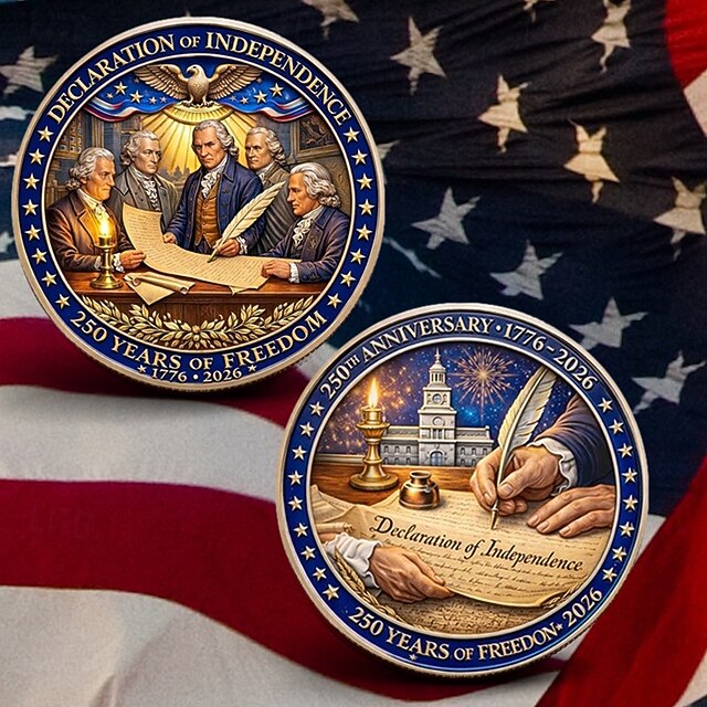 U.S. 250th Anniversary Commemorative Coin, Declaration of Independence ...