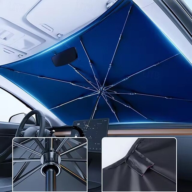 Car Windshield Sun Shade Umbrella, Foldable Front Window Sunshade with ...