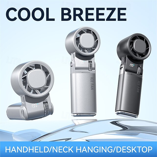 Cold Compress Handheld Fan, 199 Wind Speeds Portable Mini Personal Fan ...