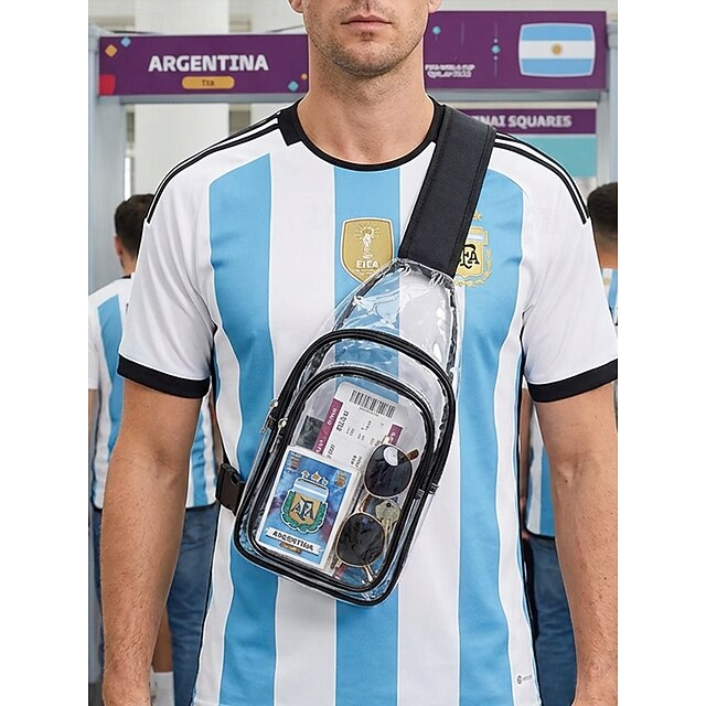 Women's Clear PVC Crossbody Bag, Large Capacity Transparent Shoulder ...