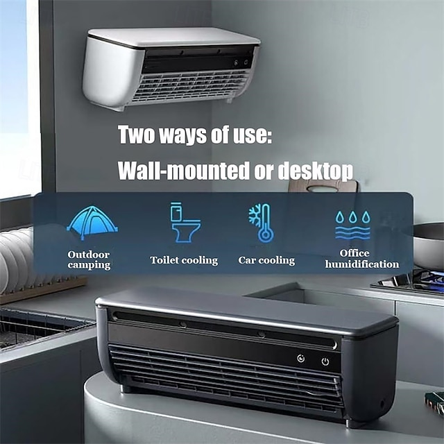 Wall Mounted Evaporative Air Cooler, Personal Air Conditioner Fan with ...