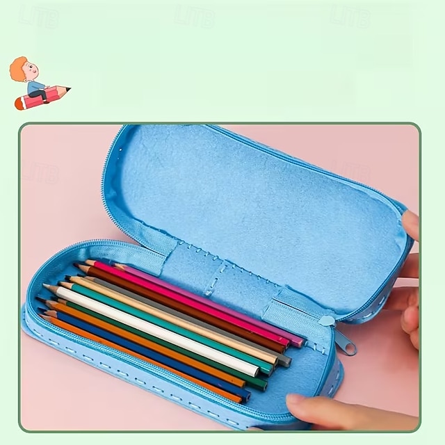6 Pack DIY Handmade Cartoon Pencil Case for Kids, Dinosaur Unicorn ...