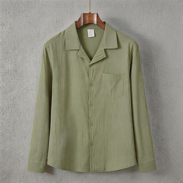 Men's Shirt Summer Shirt Beach Shirt Button Up Shirt Plain Casual ...
