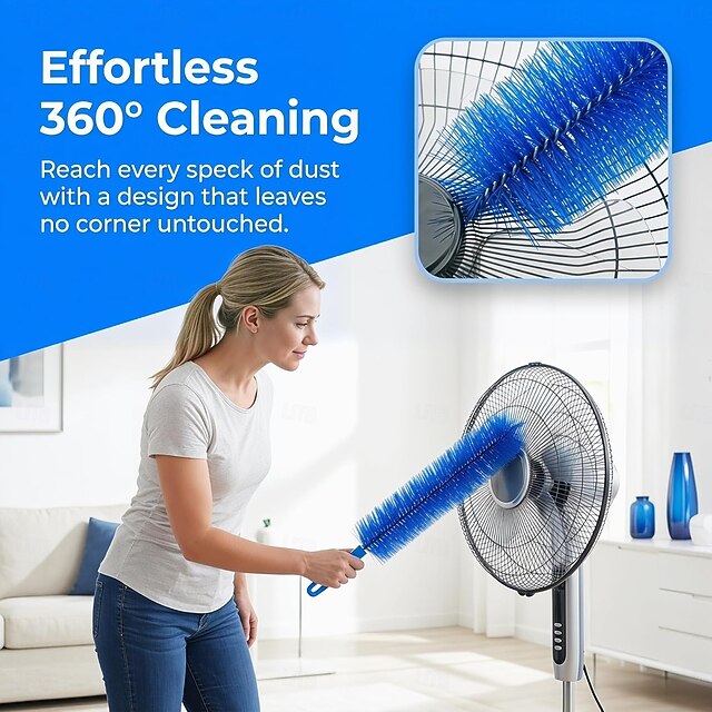 4 Pcs Bendable Microfiber Head, Reusable Dust Remover, Fan Cleaning ...