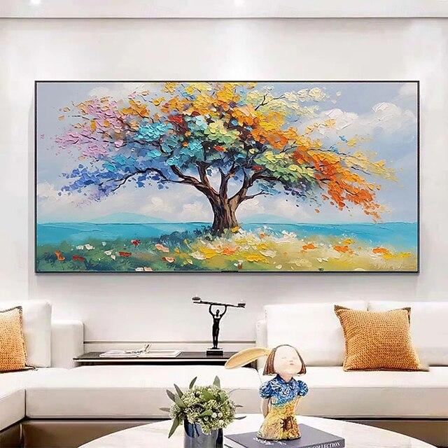 oil painting hand painted Textured Acrylic Tree Painting Tree of Life ...