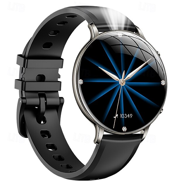 AMOLED Smartwatch for Women Men, HD Round Display with ΔE