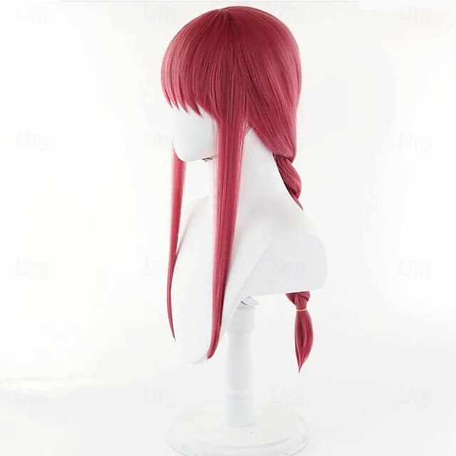 Red Long Anime Cosplay Wig with Bangs and Braid – Supernatural Fighter ...