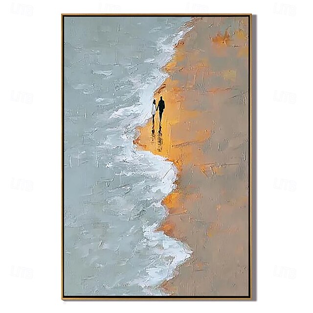 handmade Abstract Beach Coastline Oil Painting hand painted Beach ...