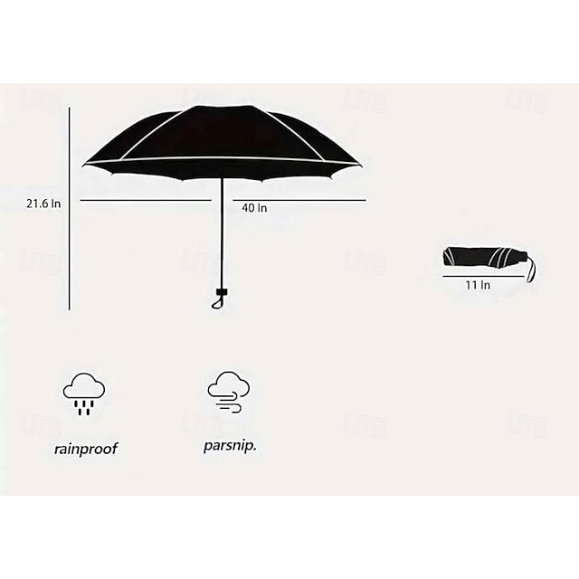 Vintage Stained Automatic Umbrella, Automatic Open & Close Folding Rain ...