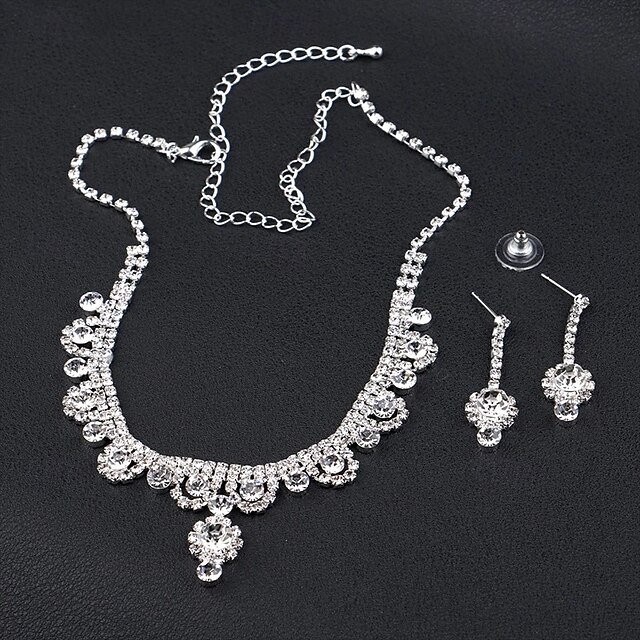 Jewelry Set Two-piece Suit Alloy 1 Necklace Earrings Women's Fashion ...