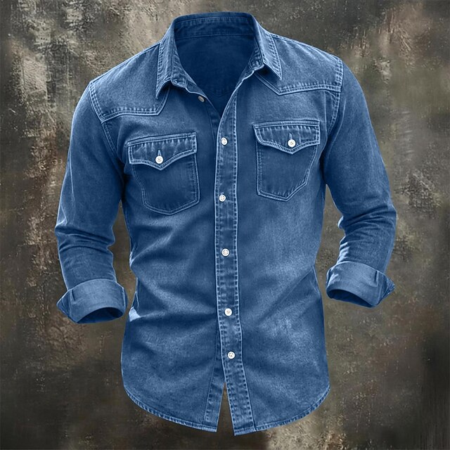 Men Shirt Casual Shirt Work Shirt Western Shirt Button Up Shirt Garment ...