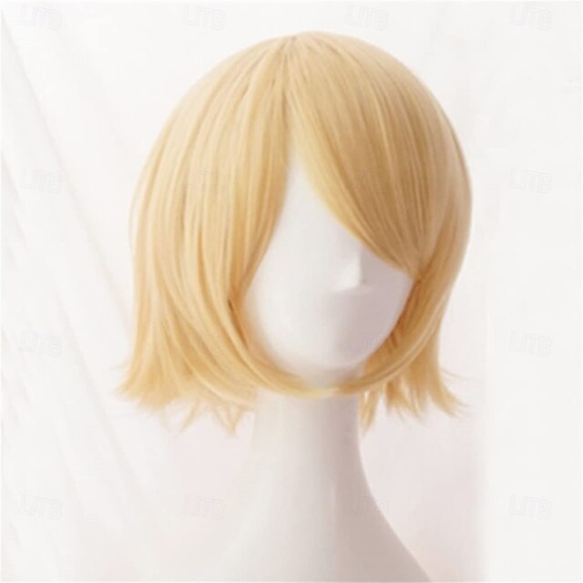 Short Blonde Anime Cosplay Wig with Side Bangs – Virtual Music Idol ...