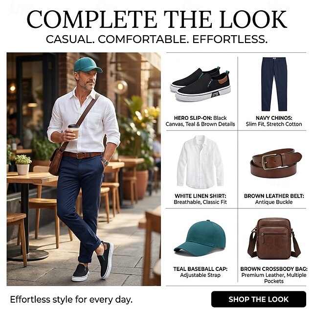 Men's Classic Casual Daily PU Leather Comfortable Breathable Loafer ...
