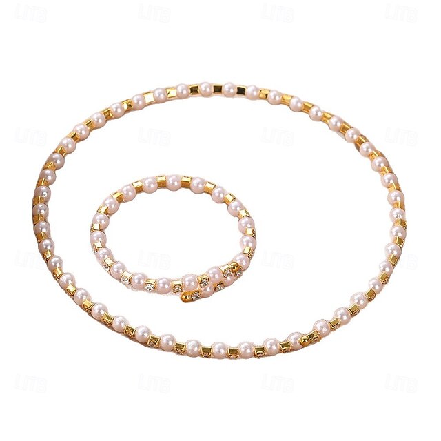 Jewelry Set Three-piece Suit Chrome 1 Bracelet Earrings Necklace Women ...