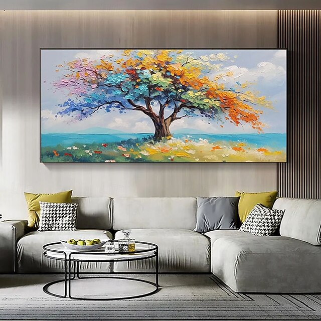 oil painting hand painted Textured Acrylic Tree Painting Tree of Life ...