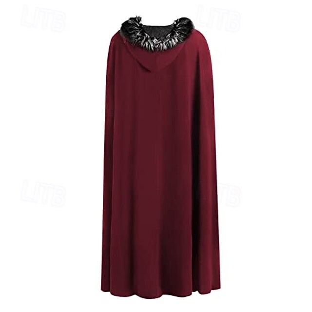 Gothic Medieval Renaissance Floor Length Cloak Prince Vampire Fancy ...