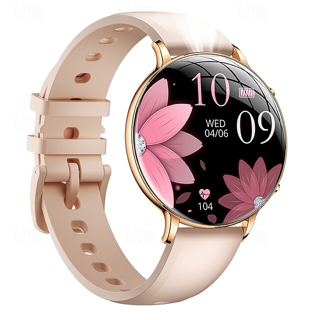 AMOLED Smartwatch for Women Men, HD Round Display with ΔE